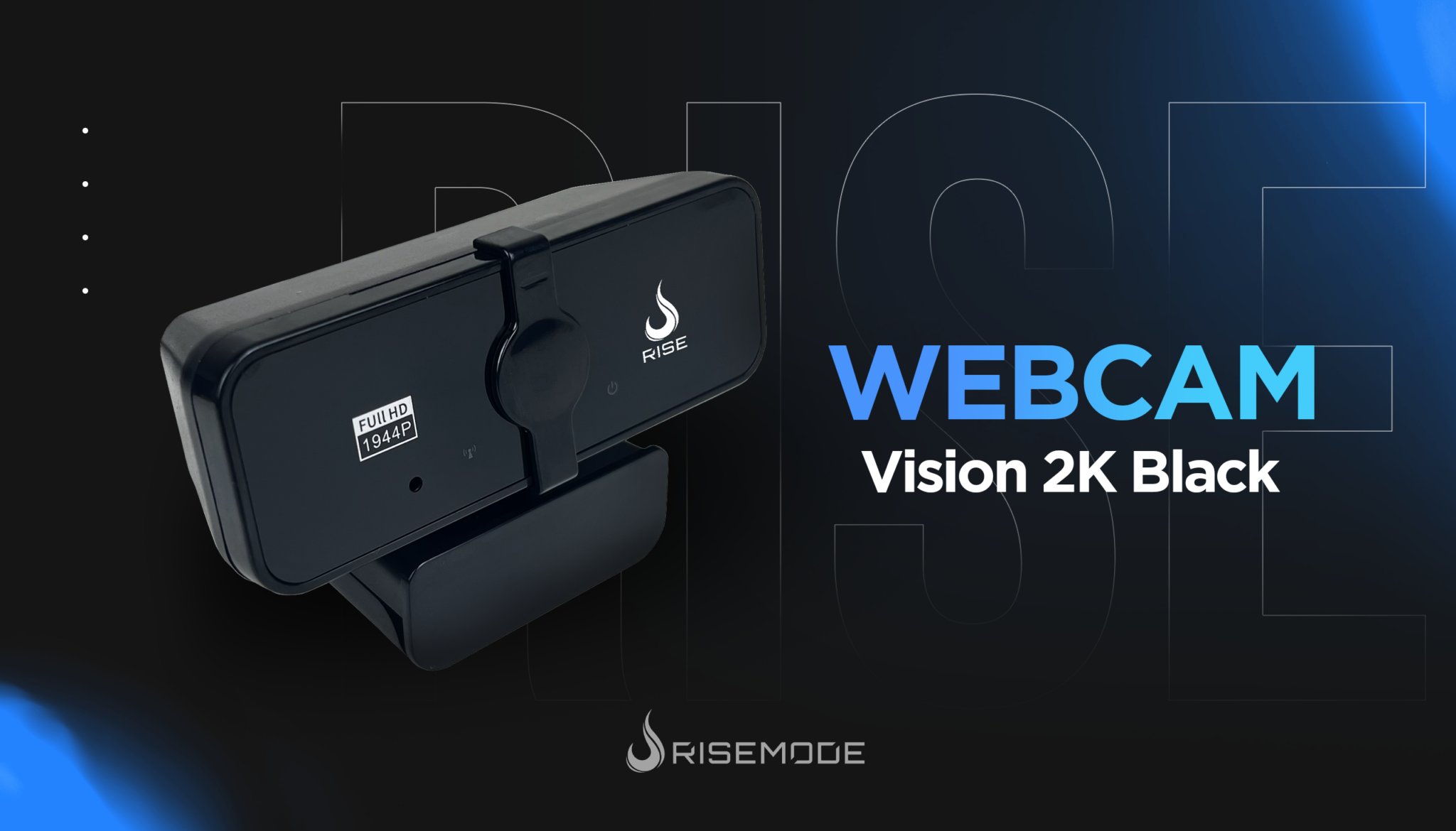 Webcam_Vision 2K Black - Rise Mode - Industry