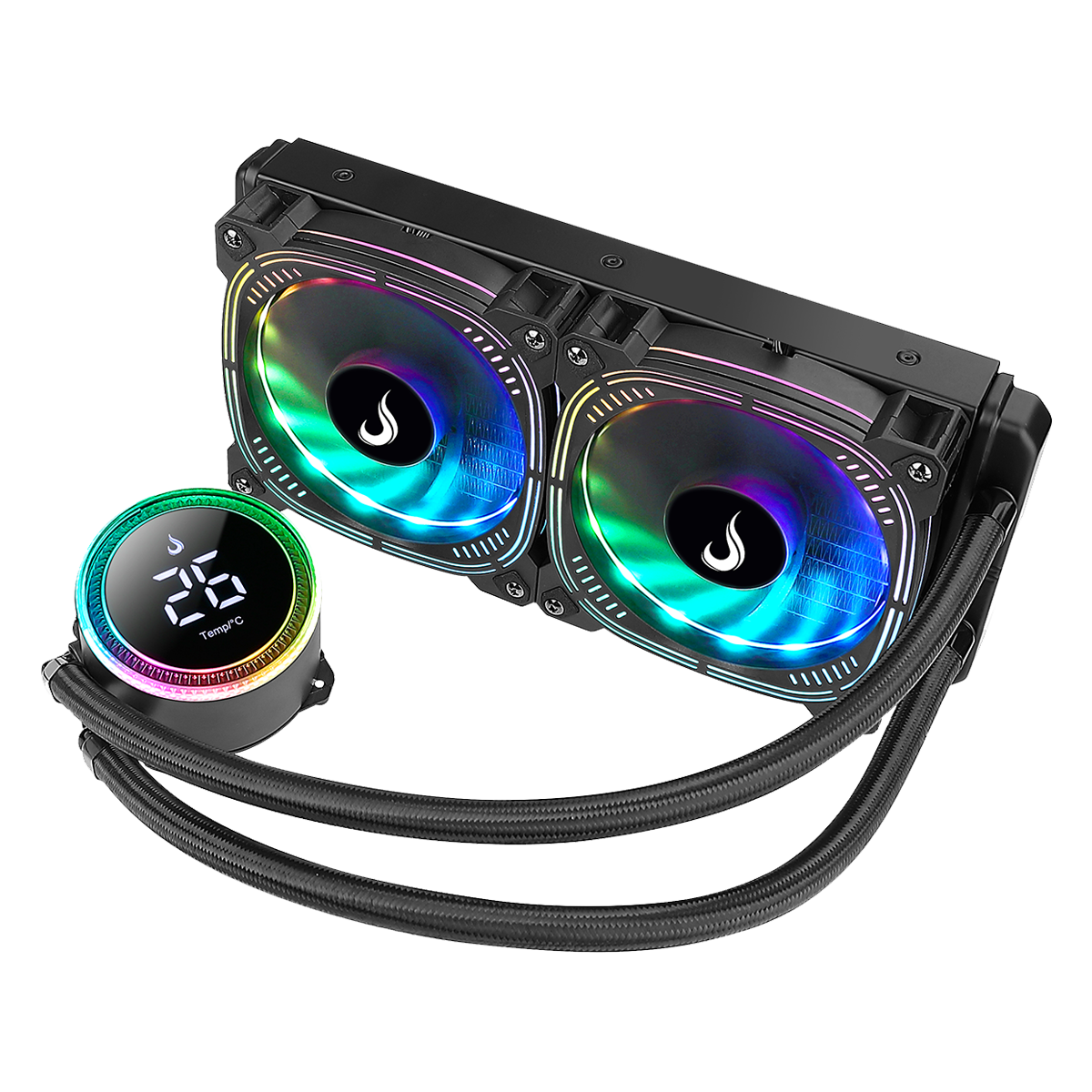 Water Cooler Aura Ice Black 240mm ARGB - Rise Mode - Industry