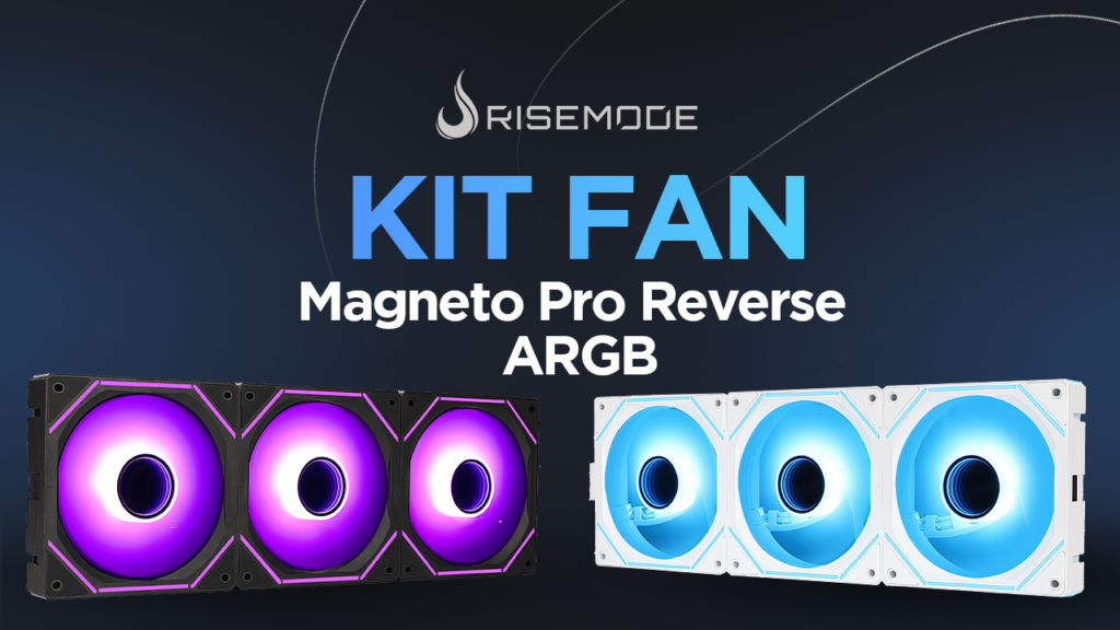 Kit Fan Magneto Pro Black Reverse ARGB - Rise Mode - Industry